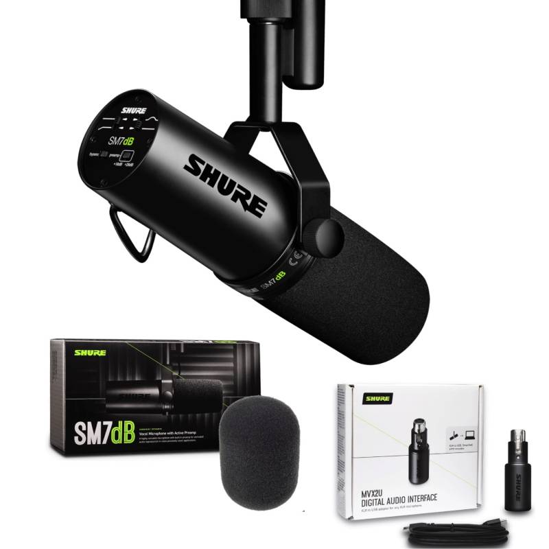 SHURE SM7dB + Interface USB SHURE MV2XU : Le pack micro pour streamers